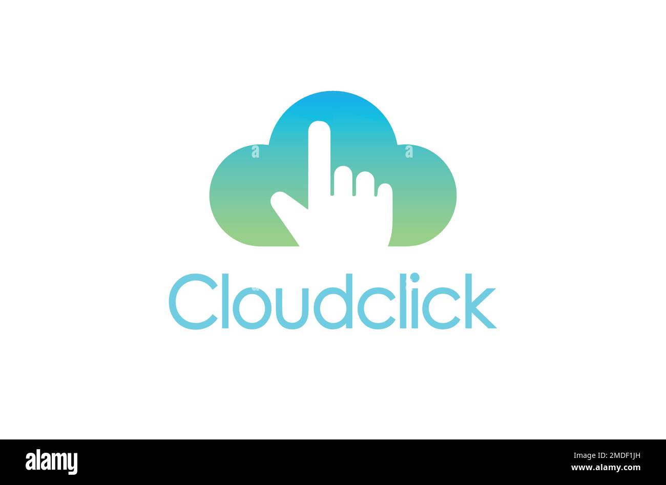 hand click on cloud logo vector symbol design illustration Stock Vector ...