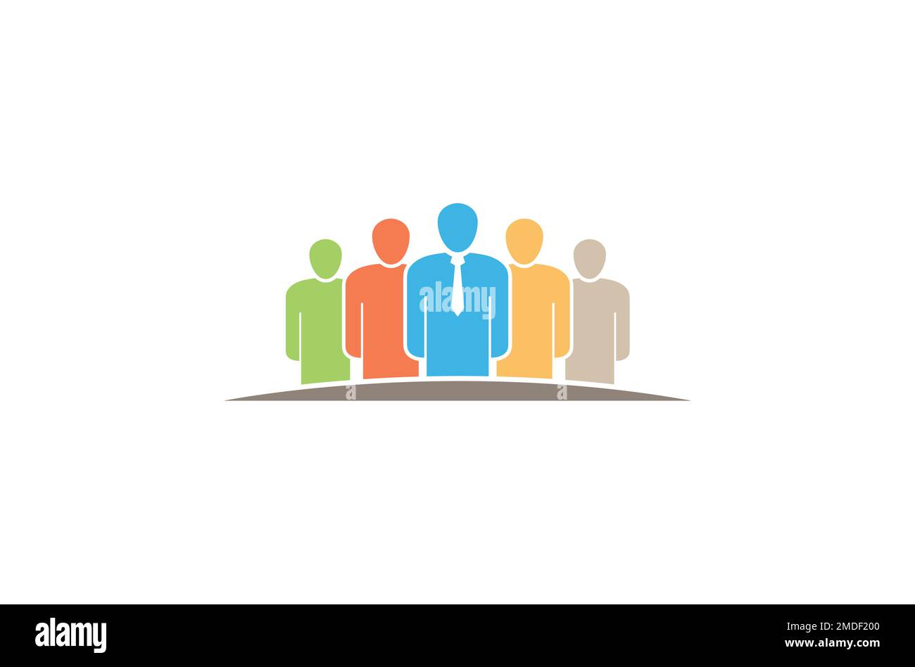 creative group of people team work crowd connection abstract characters ...