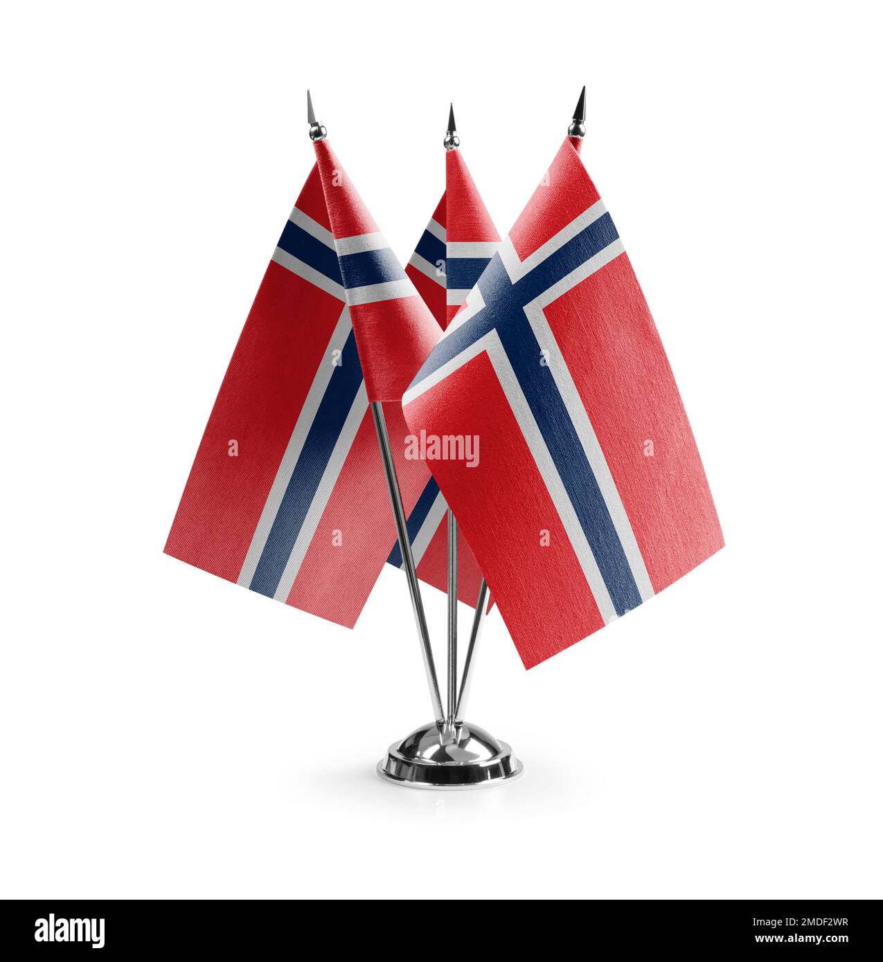 Small national flags of the Norway on a white background Stock Photo ...