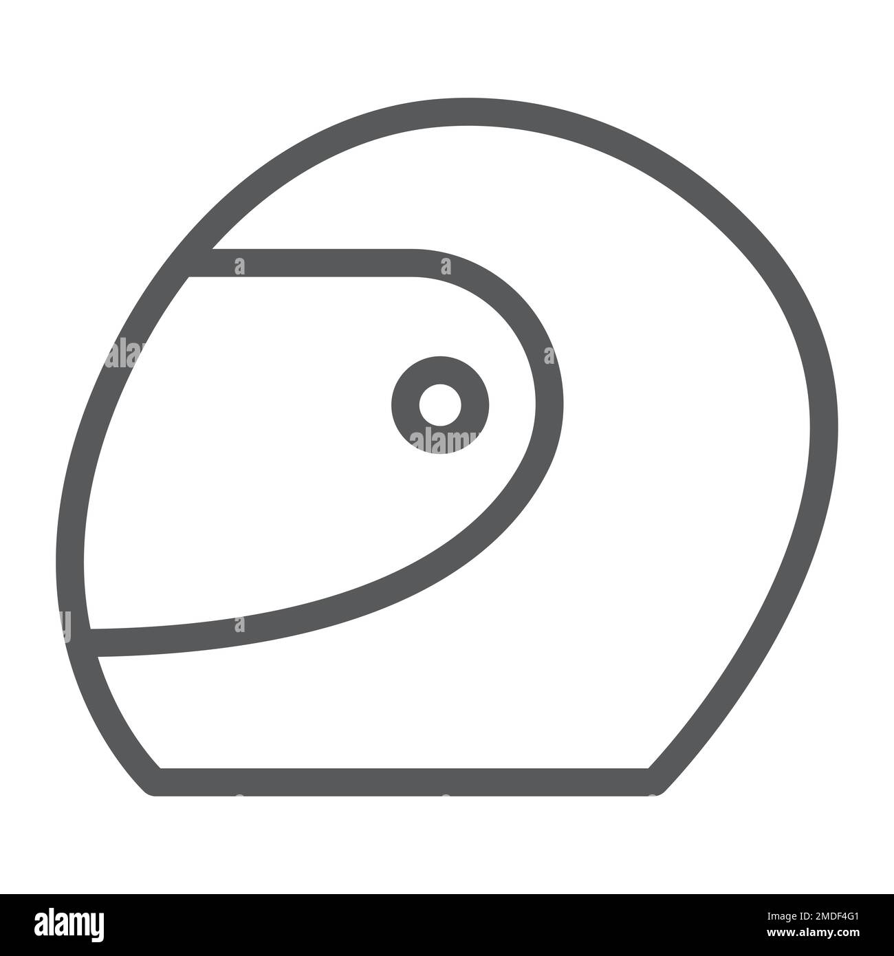 Racing helmet line icon, protection and safety, motorcycle helmet sign ...