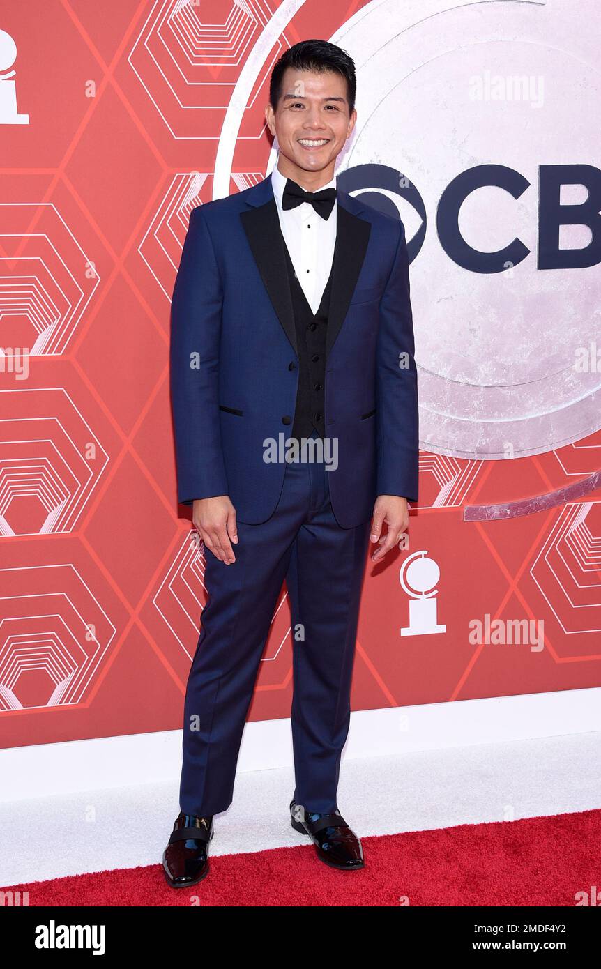 Telly Leung arrives at the 74th annual Tony Awards at Winter Garden ...