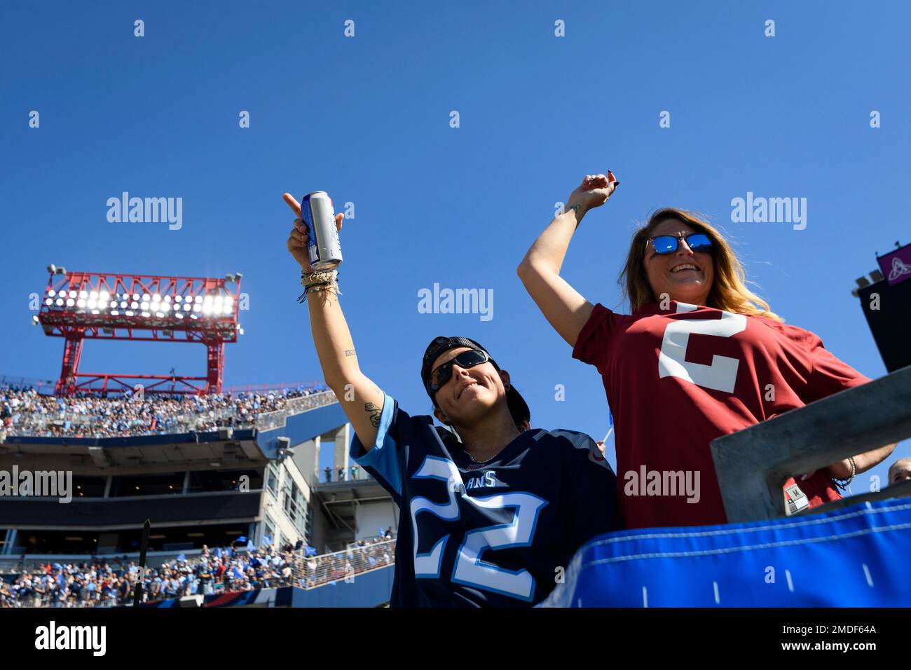 Tennessee Titans fans cheer a touchdown during an NFL football game ...