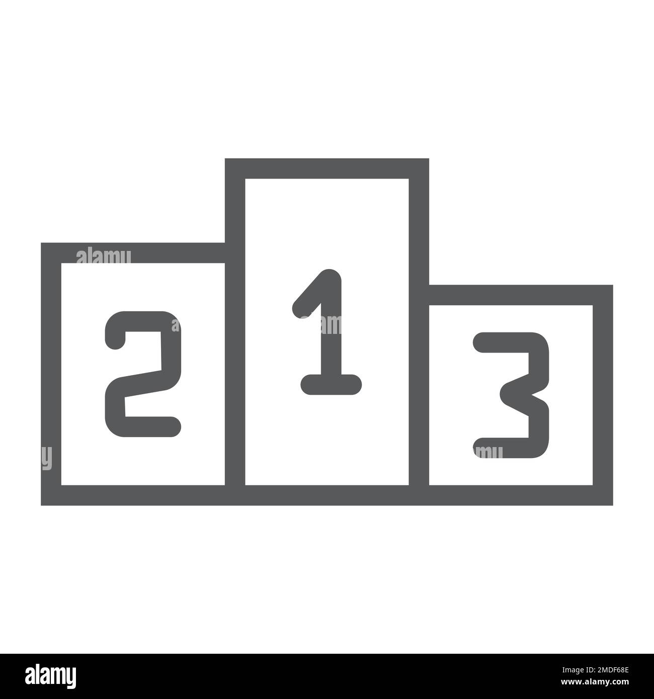 Podium line icon, award and win, pedestal sports sign, vector graphics ...