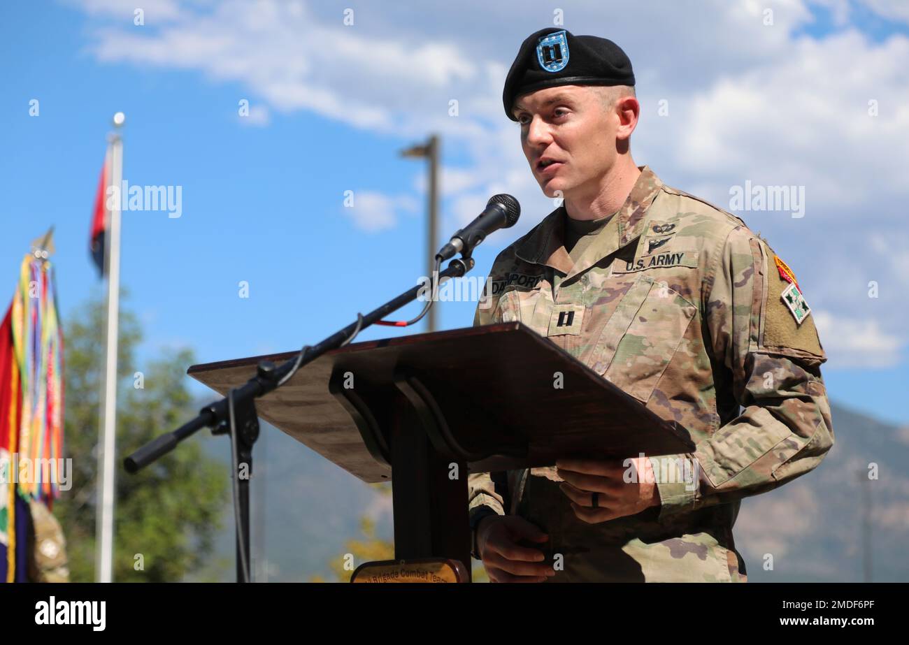 Capt. Tyler Davenport, commander of Headquarters and Headquarters ...