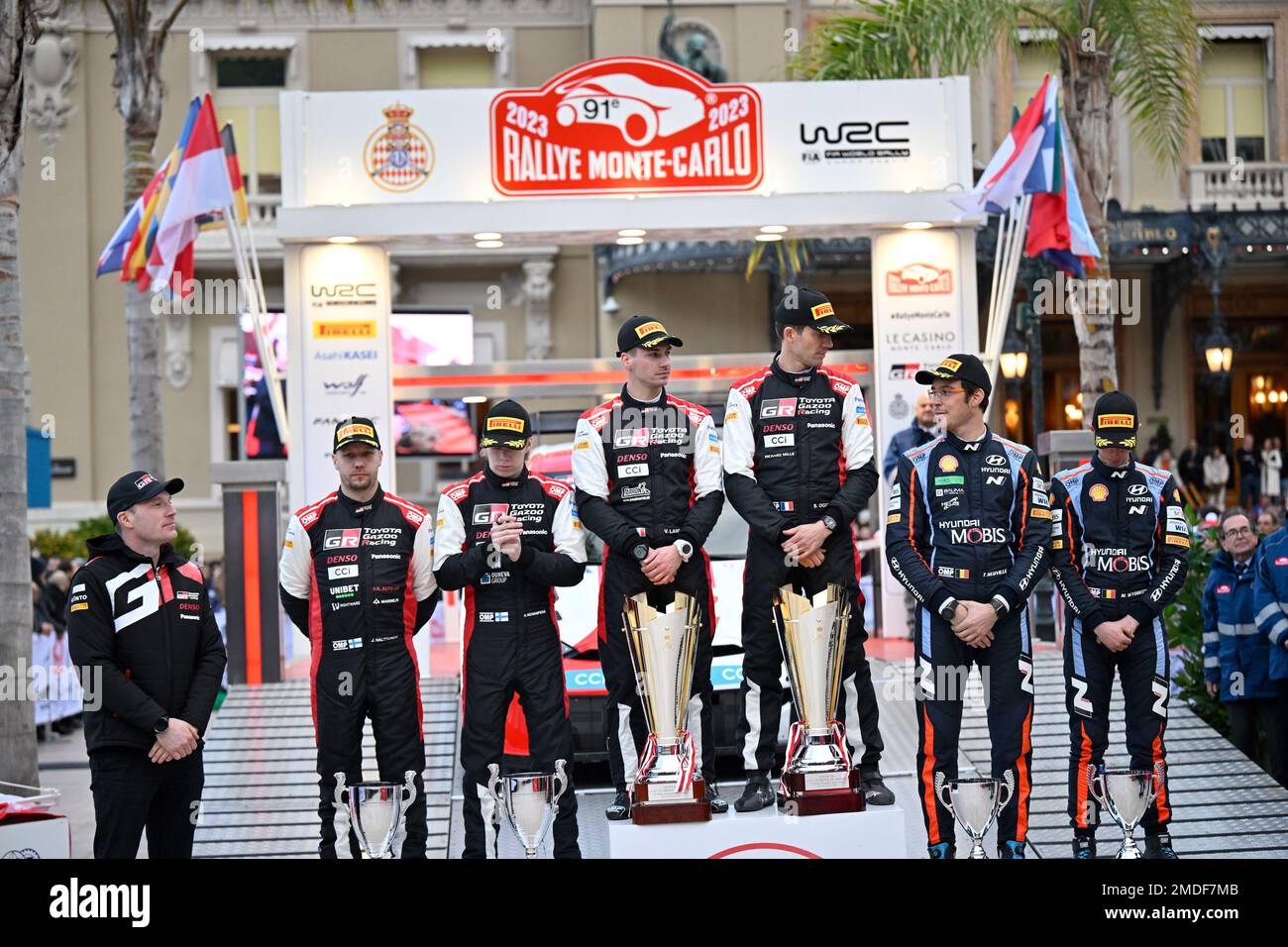 Celebrating the final Podium,Monaco Stock Photo - Alamy