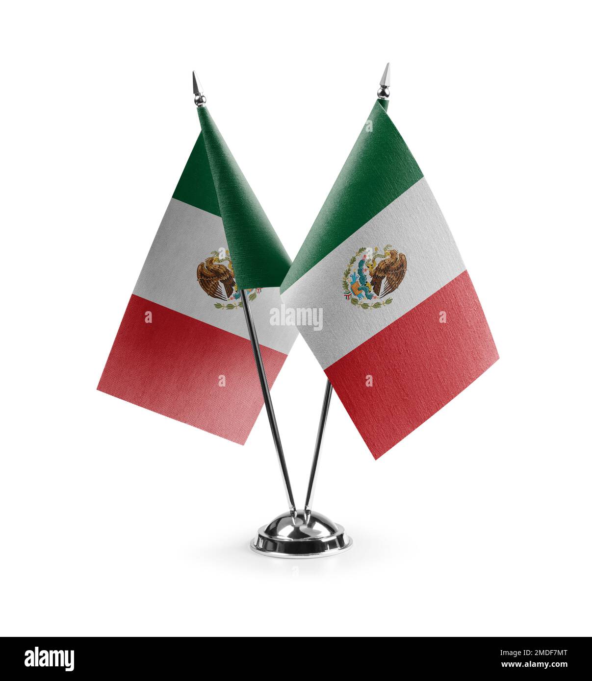 Small national flags of the Mexico on a white background Stock Photo ...