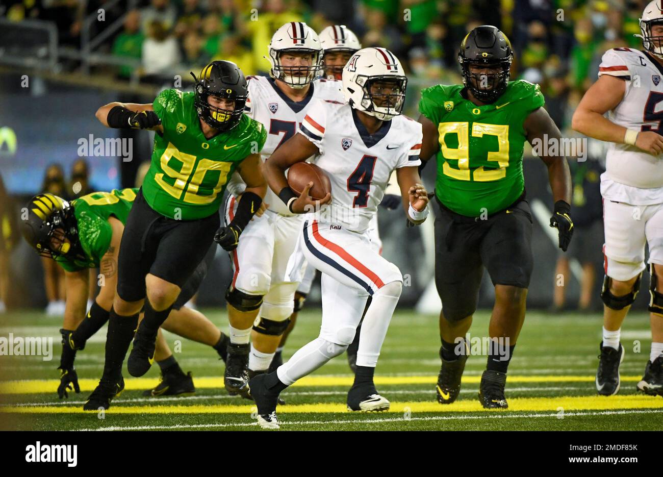 Arizona quarterback Jordan McCloud (4) scrambles during the third ...