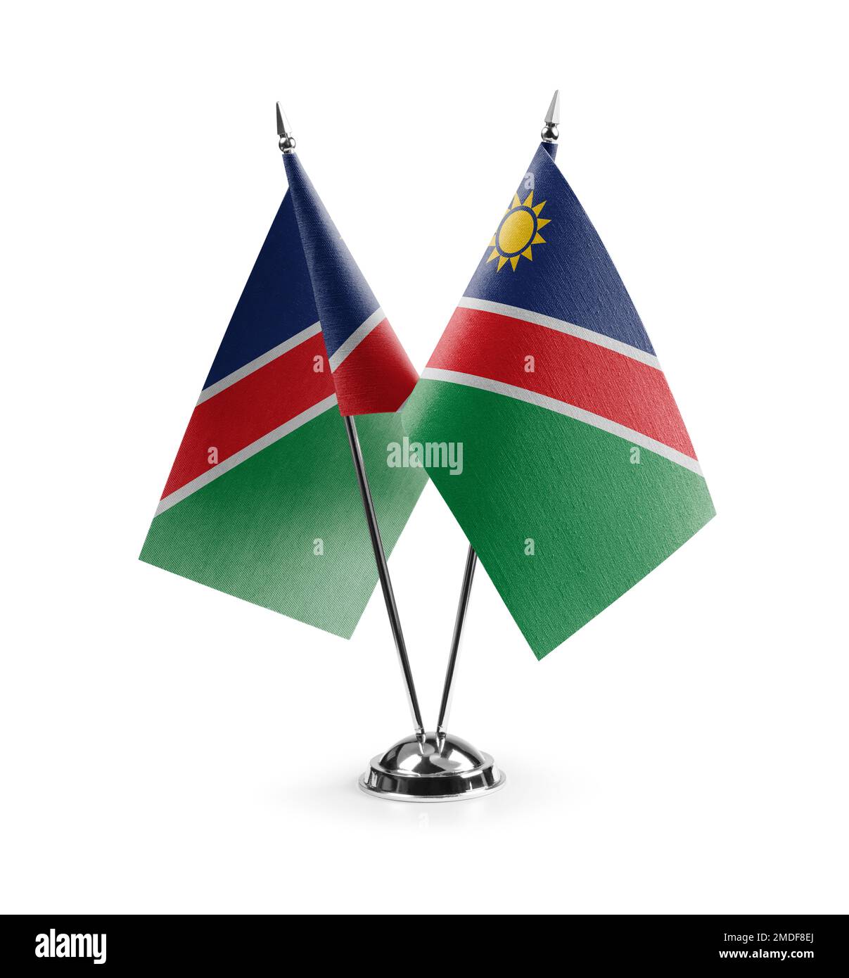 Small national flags of the Namibia on a white background Stock Photo ...