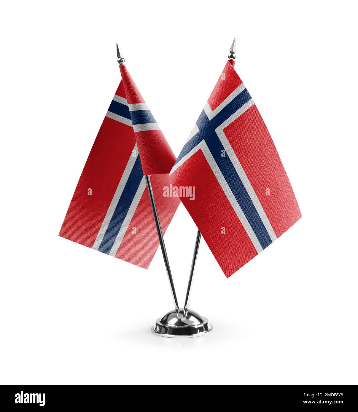 Small national flags of the Norway on a white background Stock Photo ...