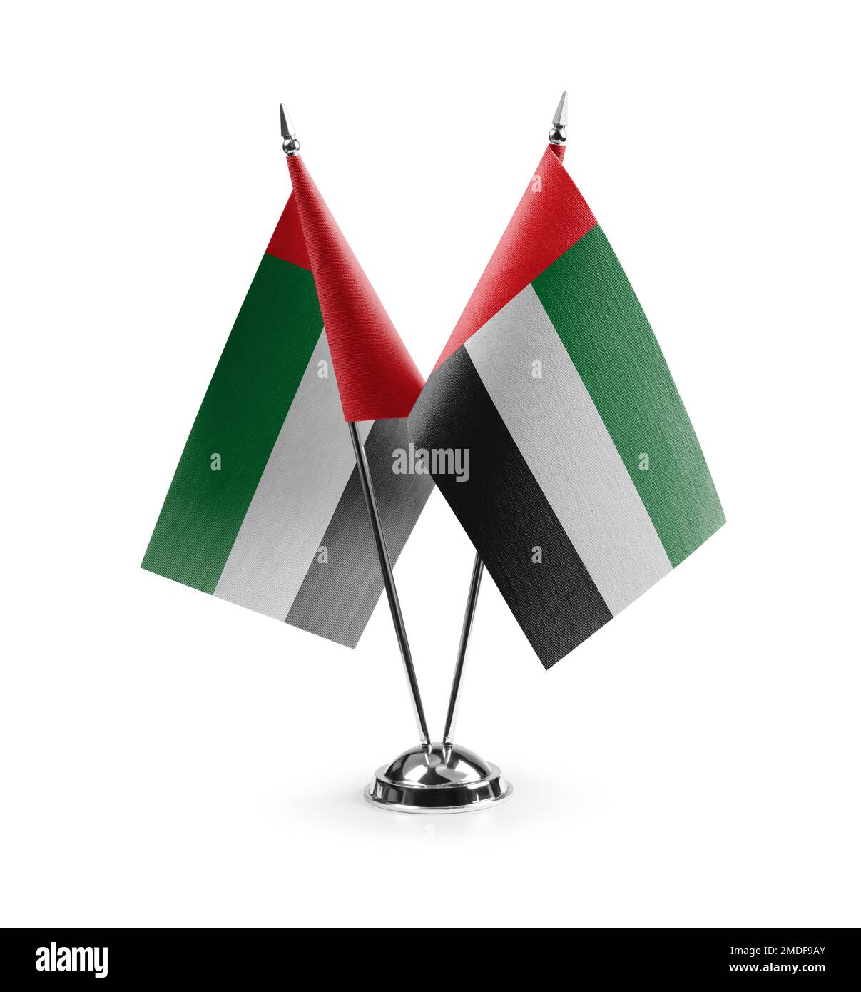 Small national flags of the Arab Emirates on a white background Stock ...
