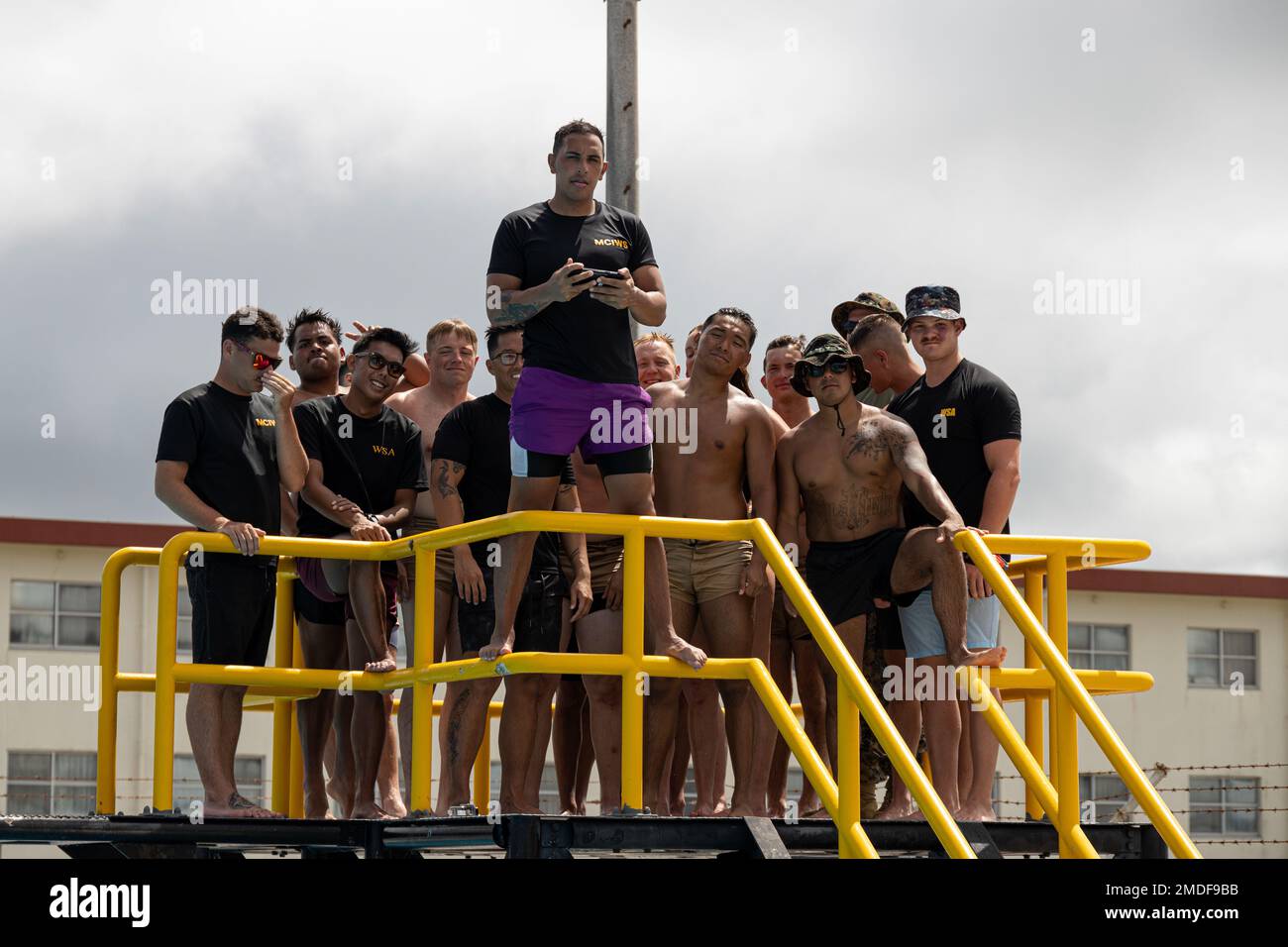 U.S. Marine Corps Instructors of Water Survival and graduates of the ...