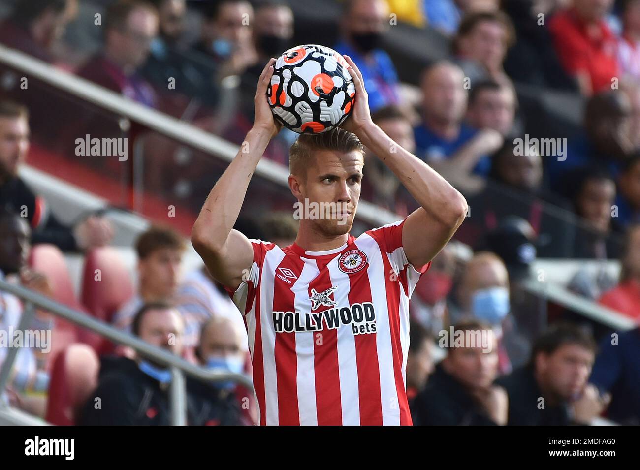 Brentford's Kristoffer Ajer during the English Premier League soccer ...