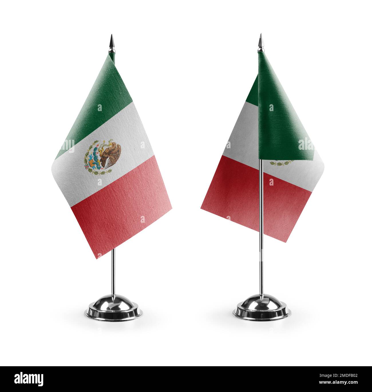 Small national flags of the Mexico on a white background Stock Photo ...