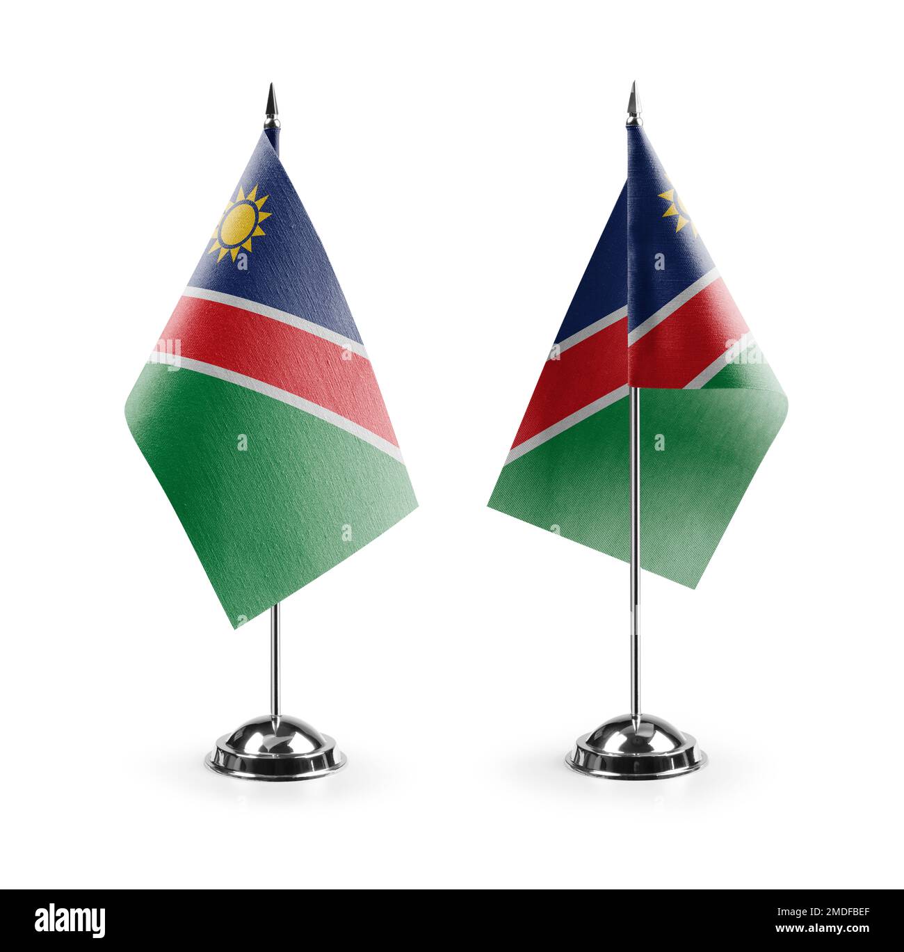 Small national flags of the Namibia on a white background Stock Photo ...