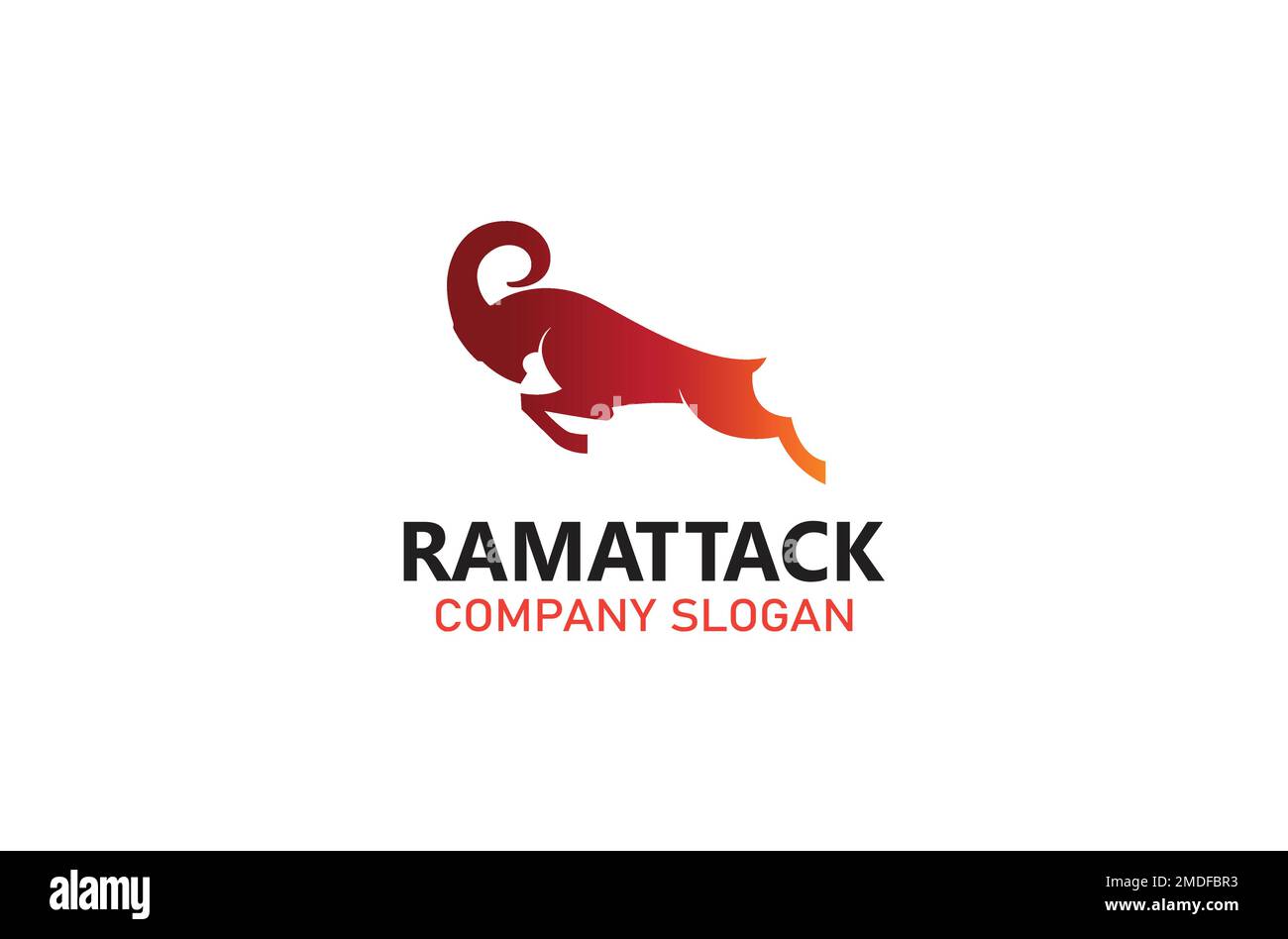 abstract red ram horn Sheep bighorn attack logo vector symbol Stock ...