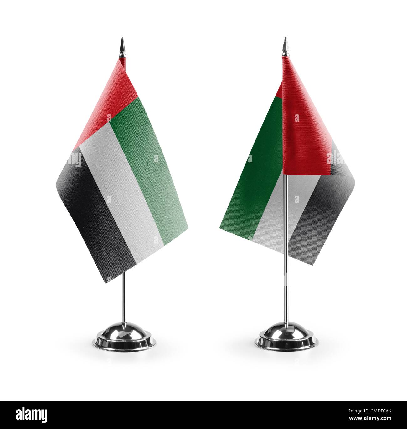 Small national flags of the Arab Emirates on a white background Stock ...
