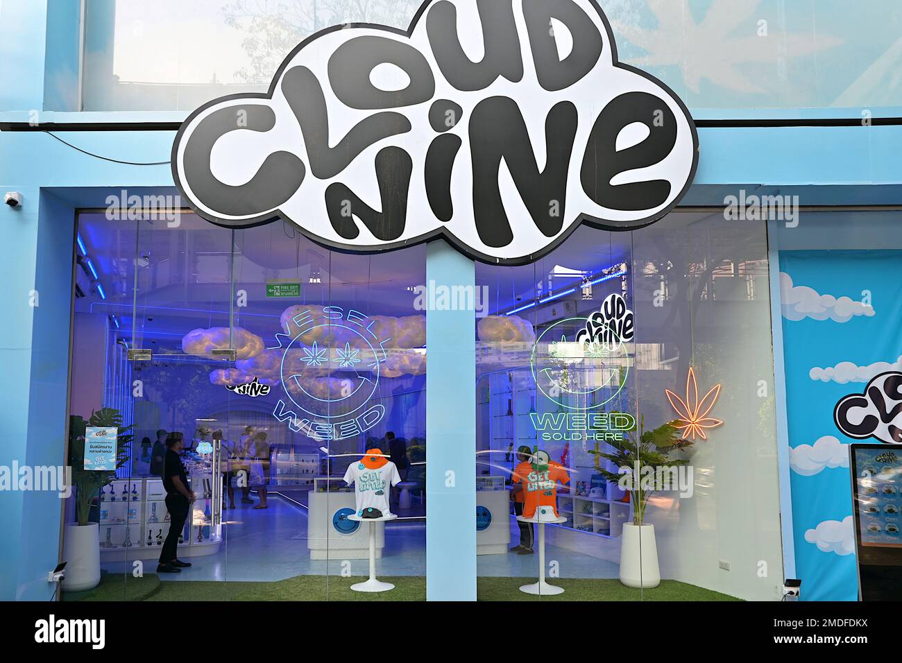 Large shop front of a cannabis dispensary along Sukhumvit Road, Bangkok Stock Photo - Alamy