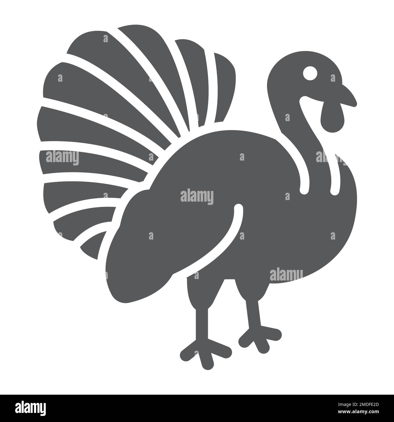 Turkey bird glyph icon, animal and farm, poultry sign, vector graphics ...