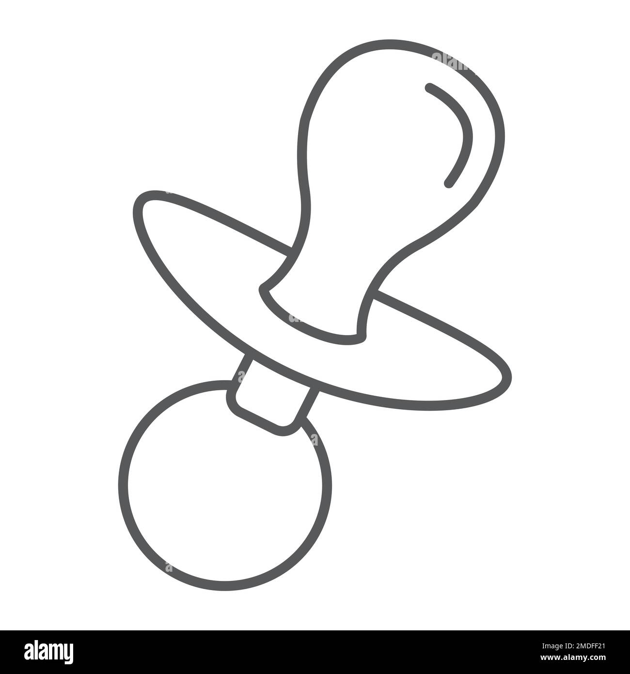 Baby With Pacifier Outline