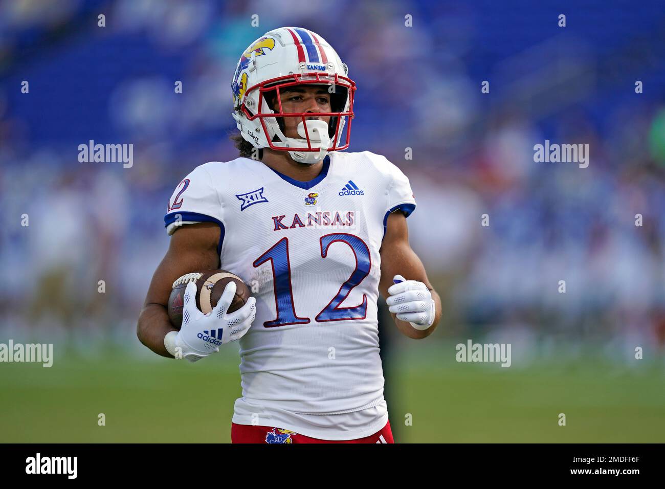 Kansas wide receiver Torry Locklin (12) runs against Duke during the ...