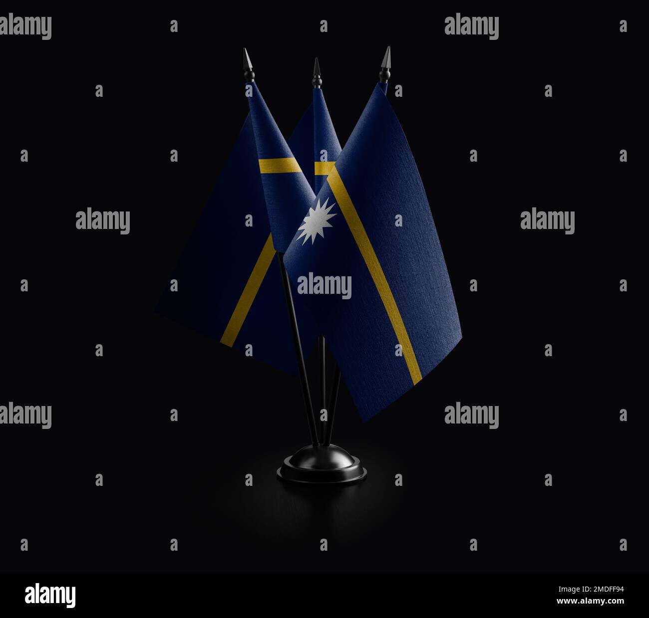 Small national flags of the Nauru on a black background Stock Photo - Alamy