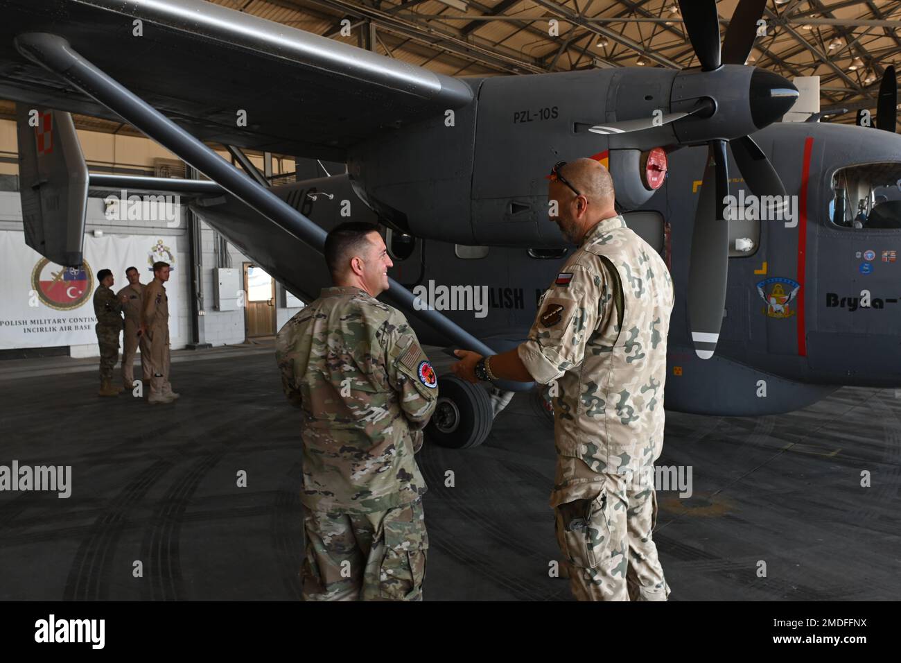U.S. Air Force Chief Master Sgt. Justin Stoltzfus (left), 39th Air Base ...