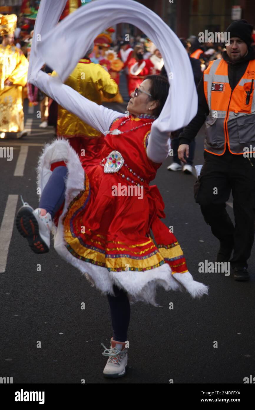 London UK, 22 January 2023. The Year of the Rabbit is celebrated in the ...
