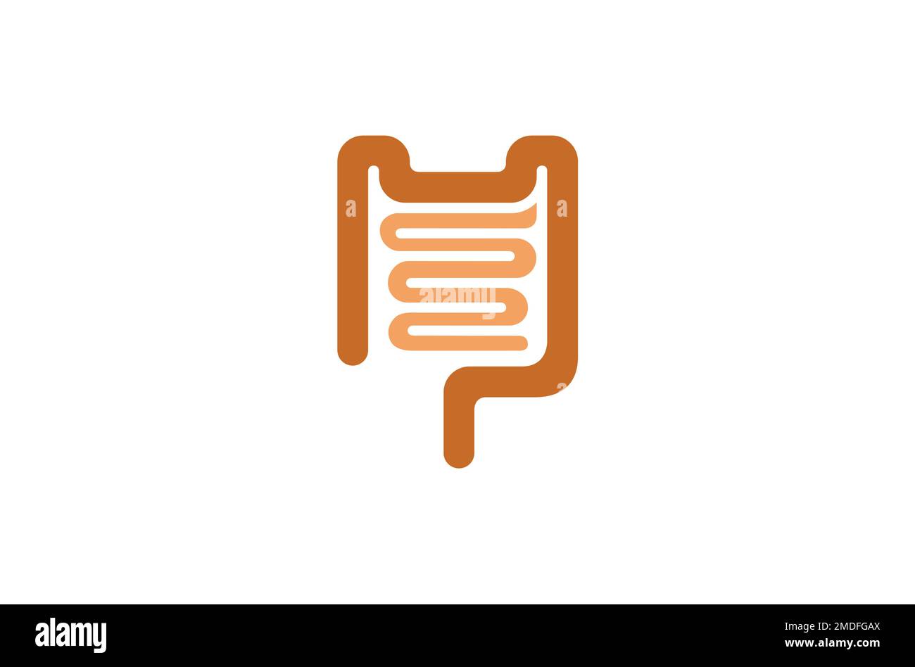 large gut bowel intestines logo vector design icon symbol illustration ...