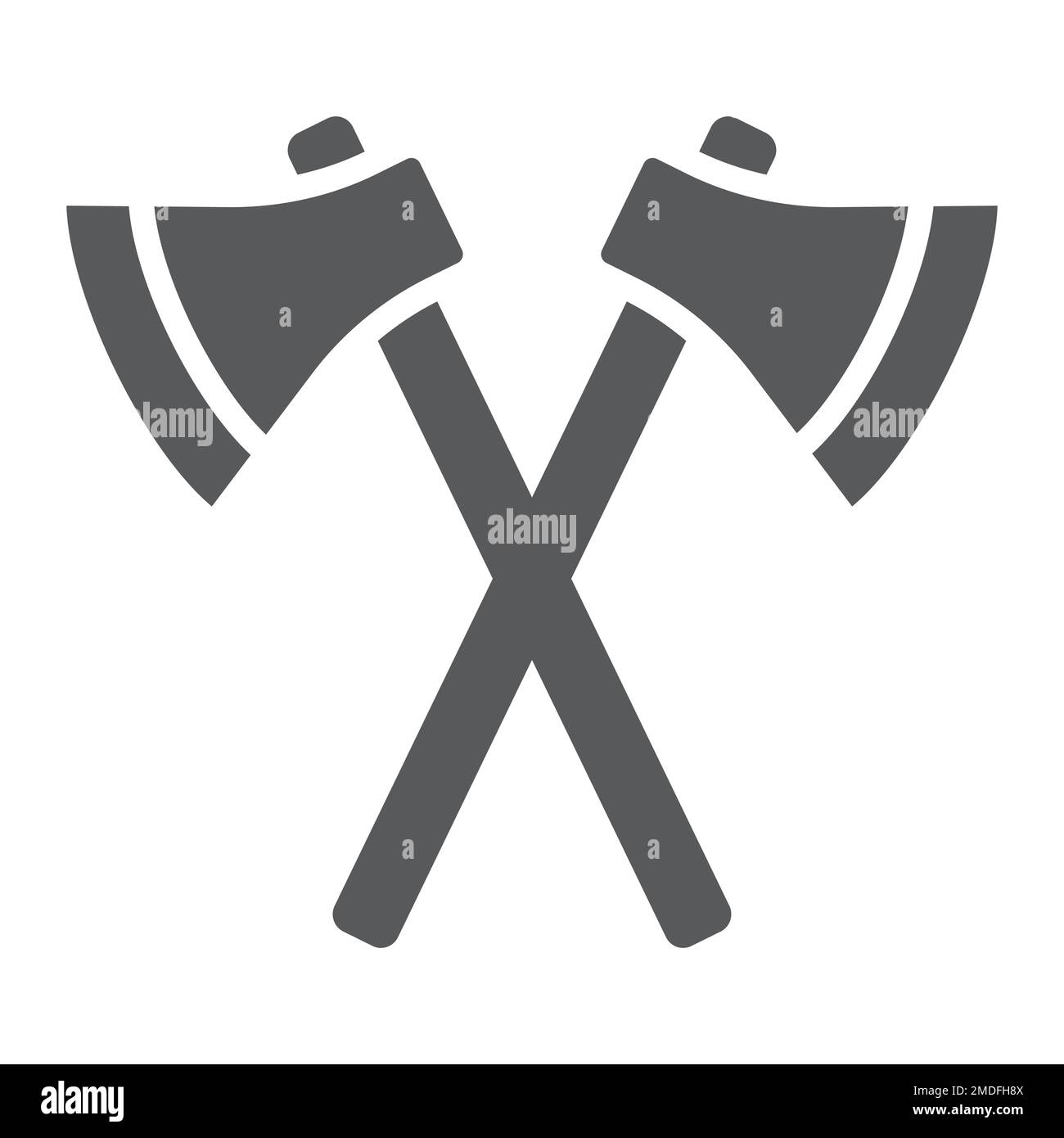 Axes Glyph Icon Weapon And Hatchet Crossed Axes Sign Vector Graphics A Solid Pattern On A