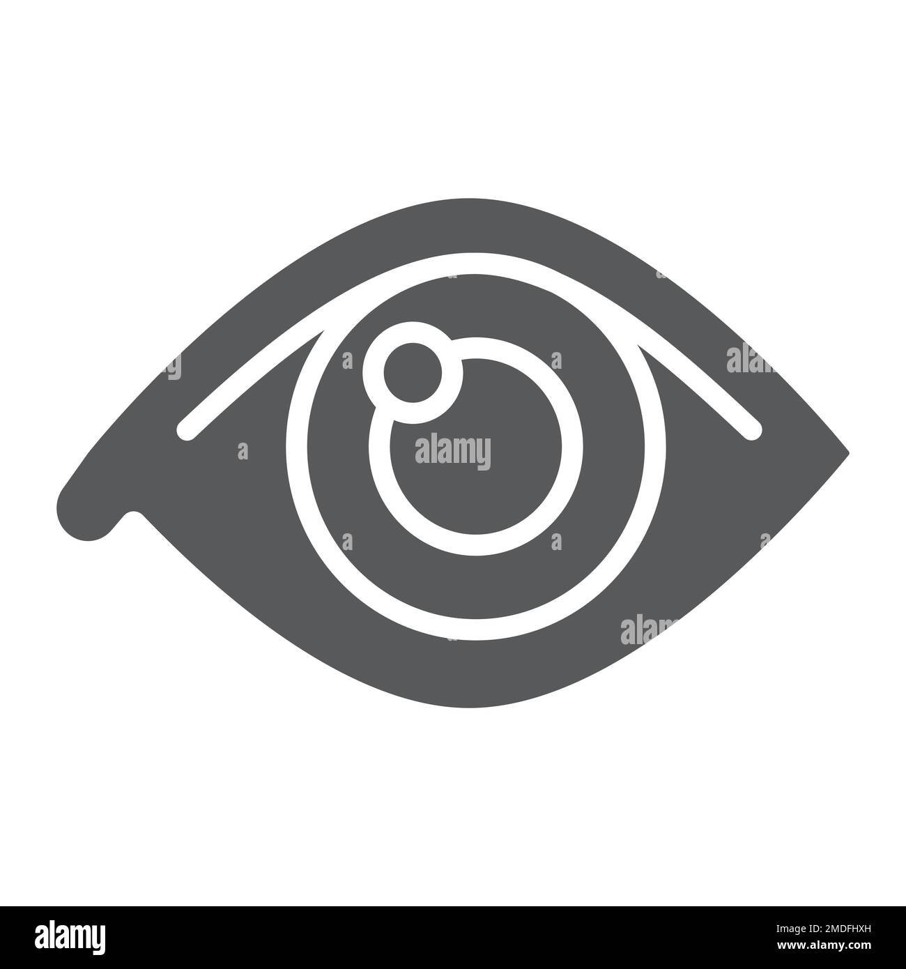 Eye glyph icon, anatomy and biology, ophthalmology sign, vector ...