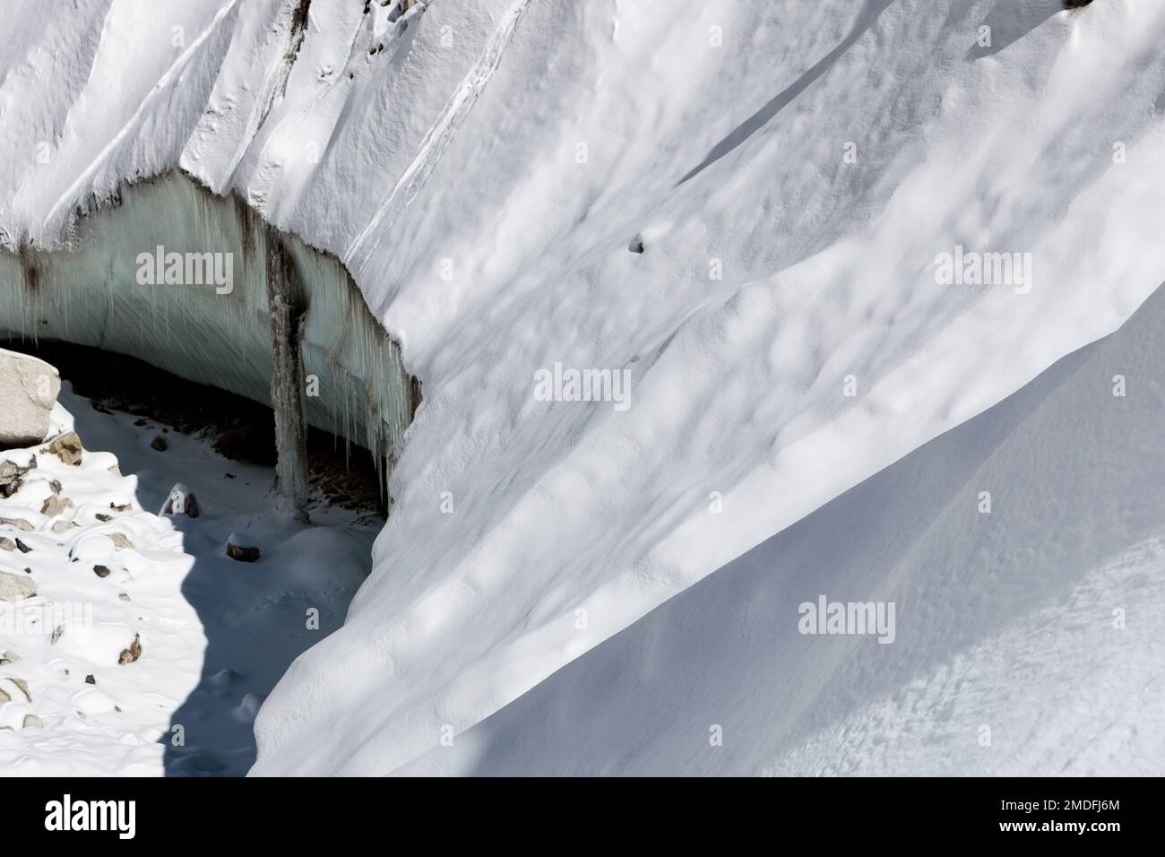 Close up of Khumbu glacier from Everest Base Camp, Himalayas, Nepal ...