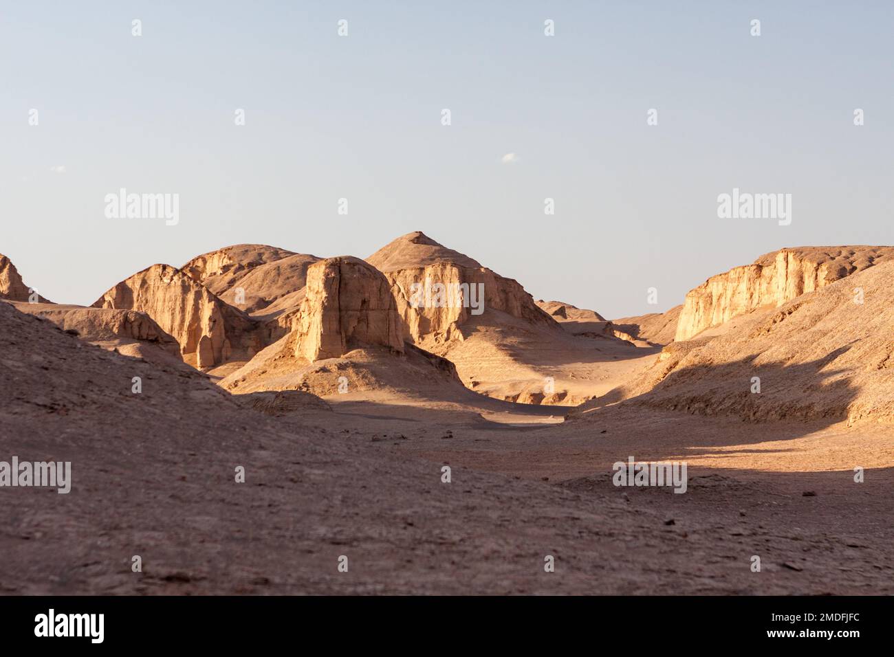 Lut desert landscape. Large salt desert located in the Kerman province ...