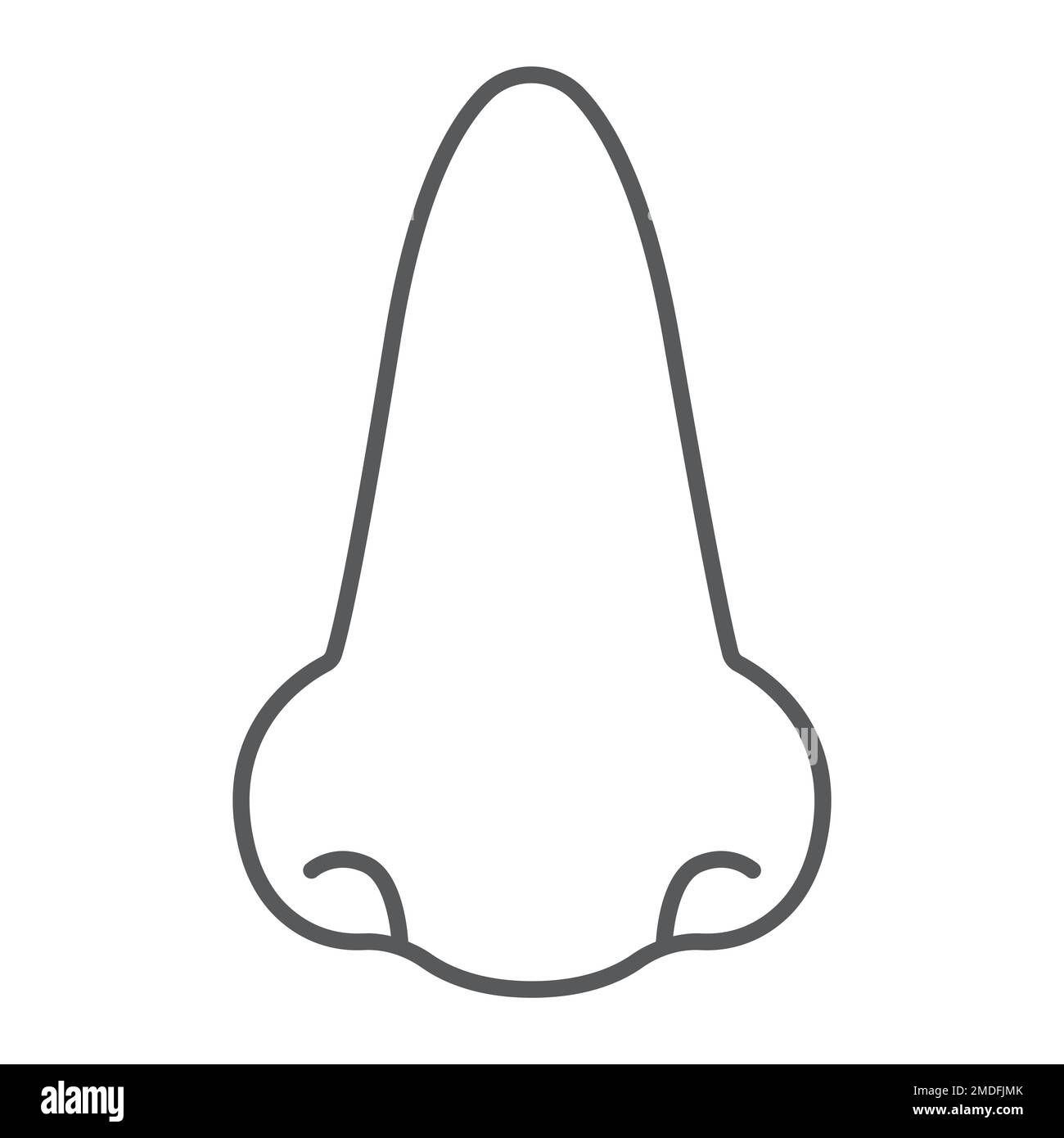 Nose thin line icon, anatomy and biology, rhinology sign, vector ... Nose thin line icon, anatomy and biology, rhinology sign, vector ...