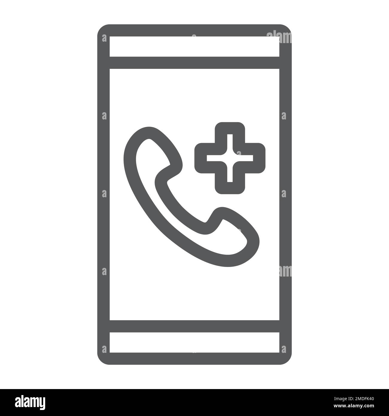 Emergency call line icon, medical and service, medical support sign ...