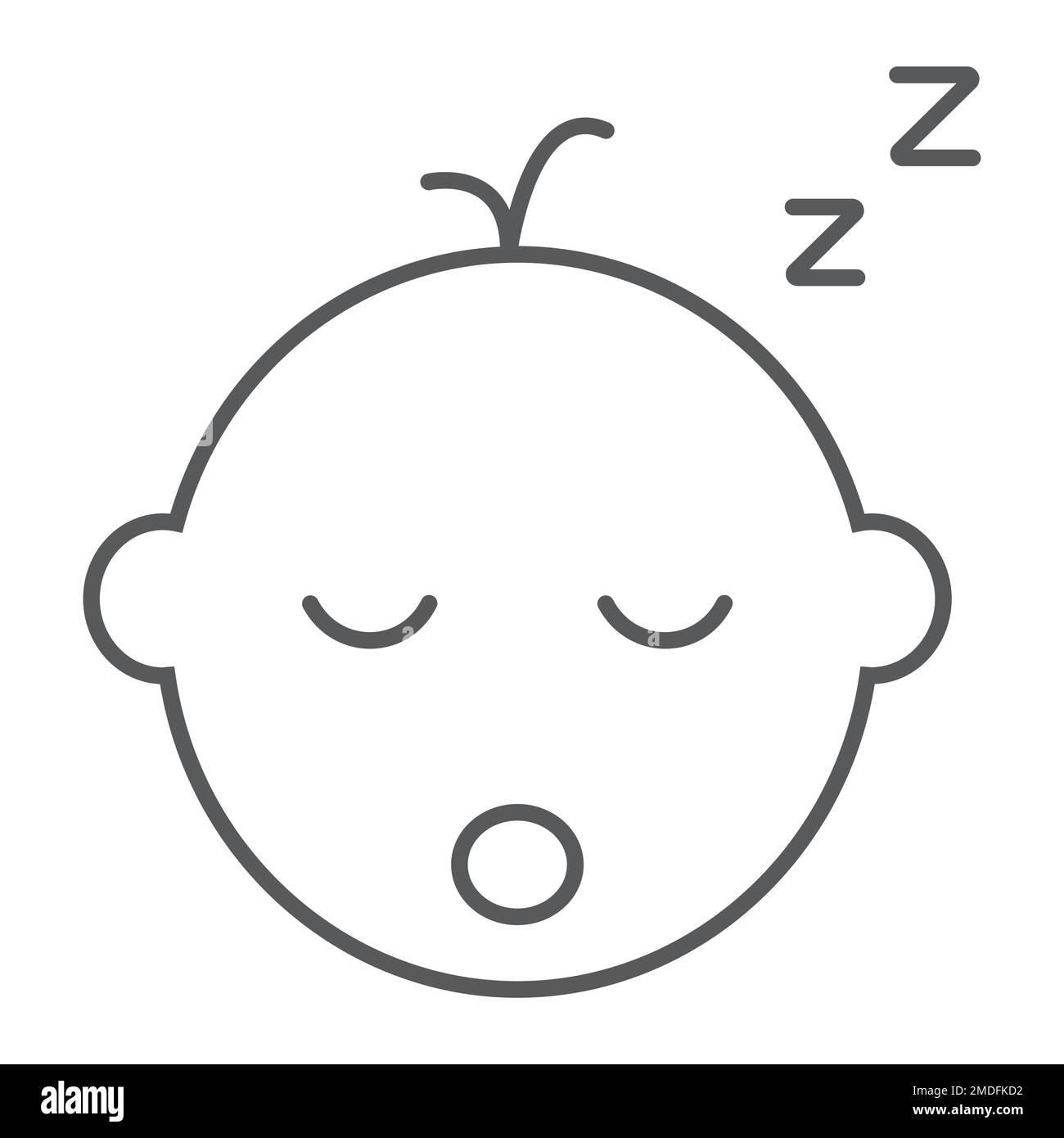 Cartoon Baby Sleeping Black And White