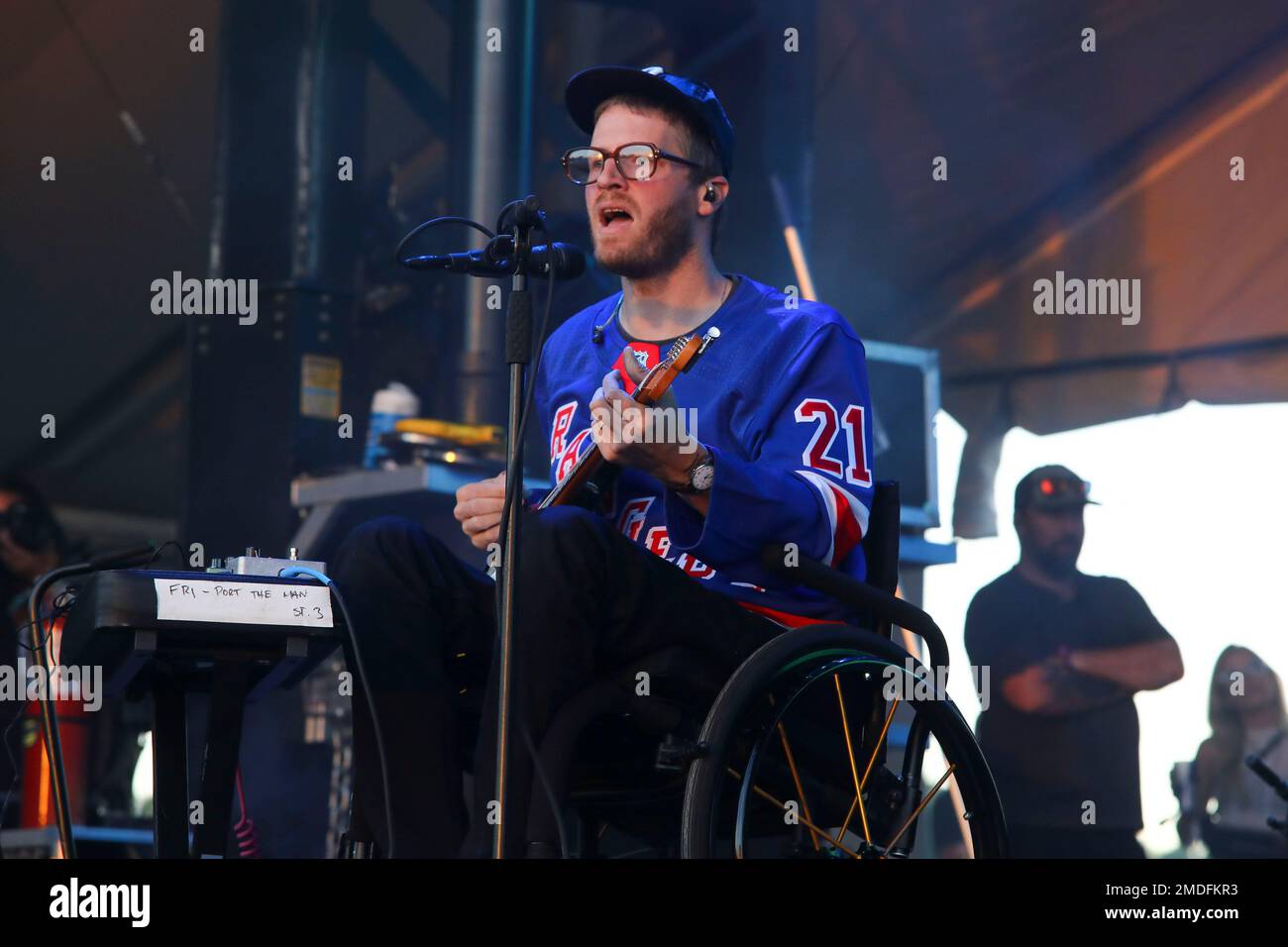 Musician Eric Howk of the band Portugal. The Man performs at the 2021 ...