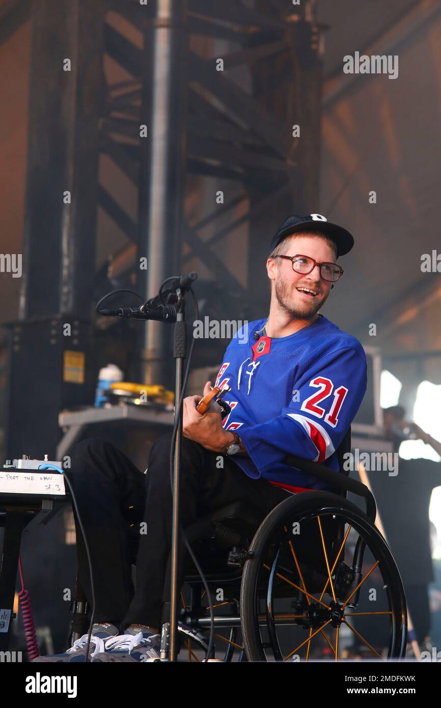 Musician Eric Howk of the band Portugal. The Man performs at the 2021 ...