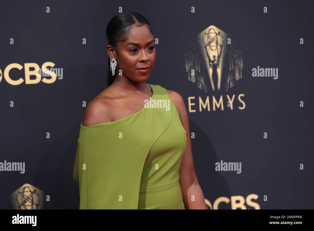 Moses Ingram arrives at the 73rd Emmy Awards at the JW Marriott on ...