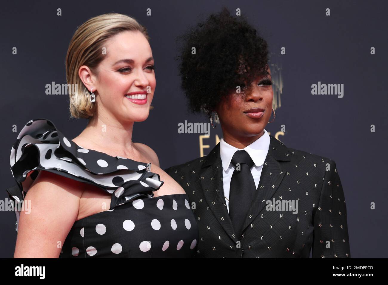 Lauren Morelli and Samira Wiley arrive at the 73rd Emmy Awards at the ...