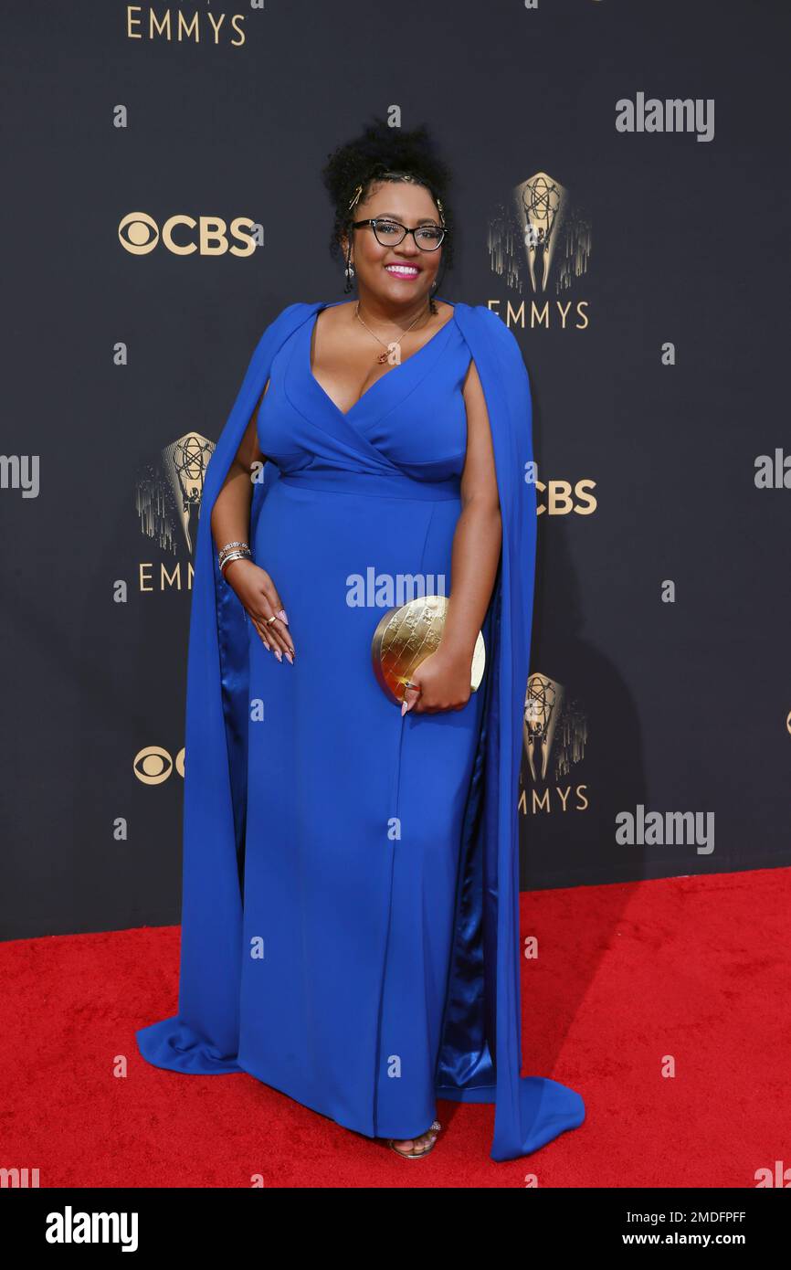 Ali Barthwell arrives at the 73rd Emmy Awards at the JW Marriott on ...