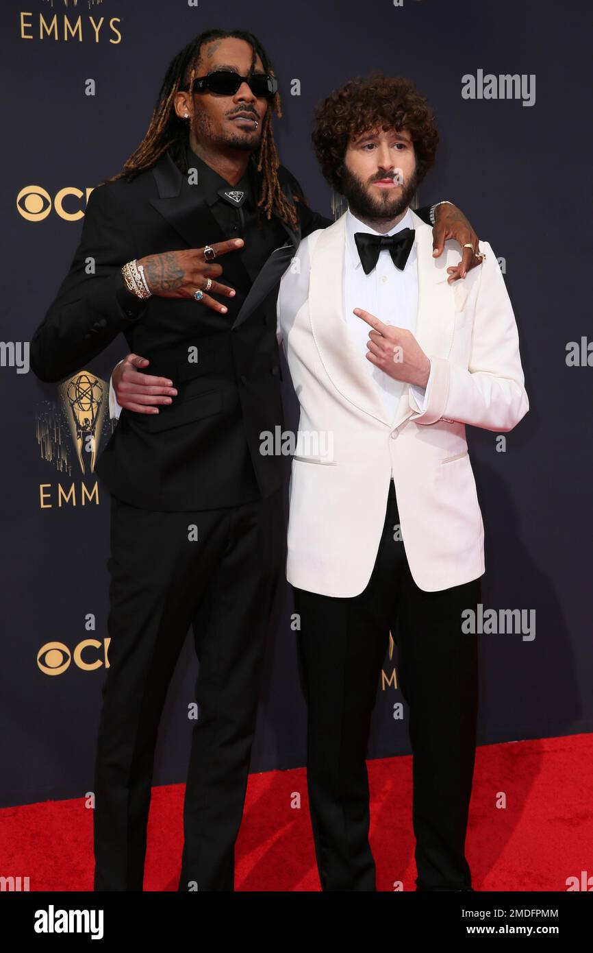 GaTa, left, and Dave Burd arrive at the 73rd Emmy Awards at the JW ...