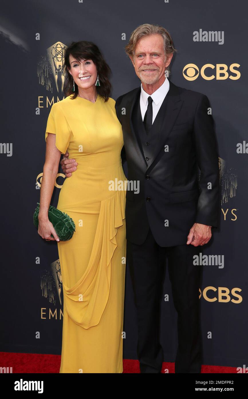Rachel Winter, left, and William H. Macy arrive at the 73rd Emmy Awards ...