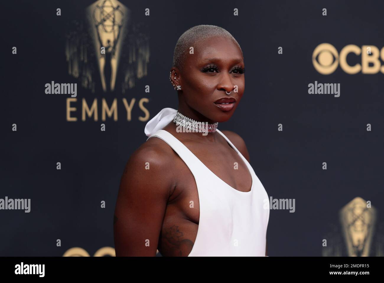 Cynthia Erivo arrives at the 73rd Emmy Awards at the JW Marriott on ...