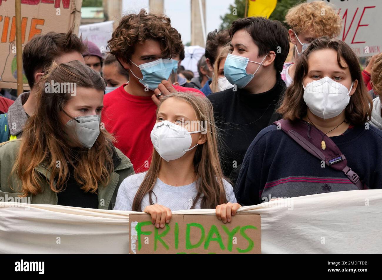 Swedish climate activist Greta Thunberg joins a Fridays for Future ...
