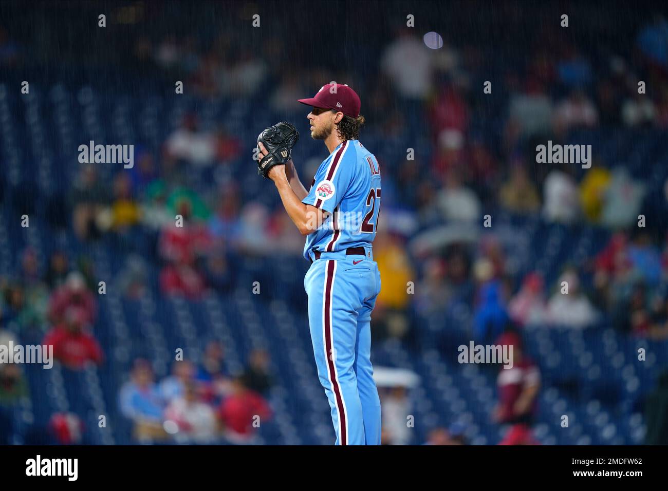 Philadelphia Phillies' Aaron Nola plays during a baseball game against ...
