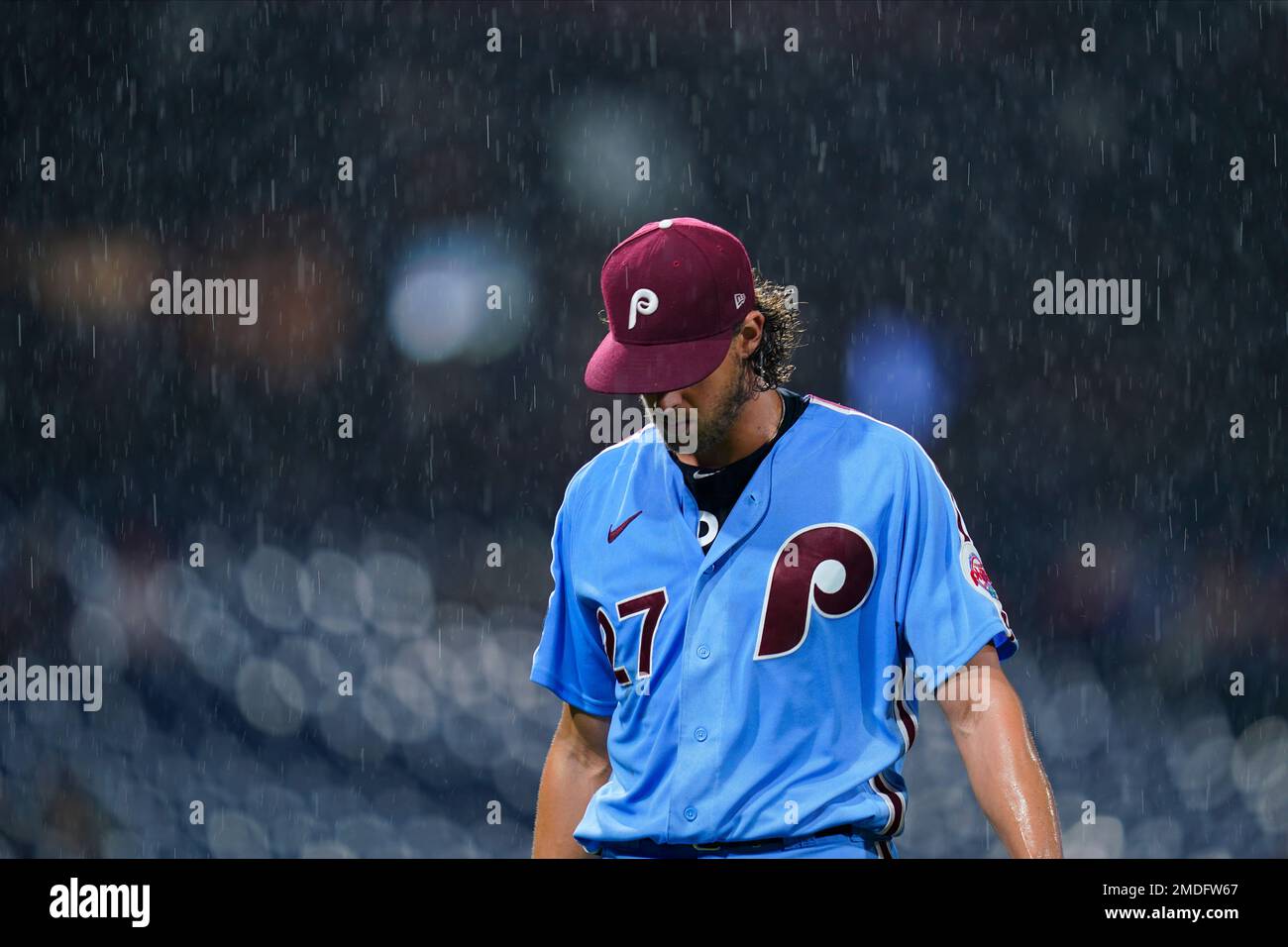 Philadelphia Phillies' Aaron Nola plays during a baseball game against ...