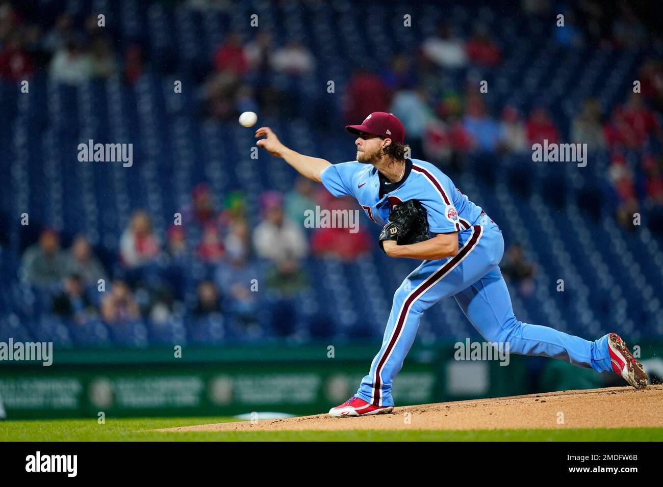 Philadelphia Phillies' Aaron Nola plays during a baseball game against ...