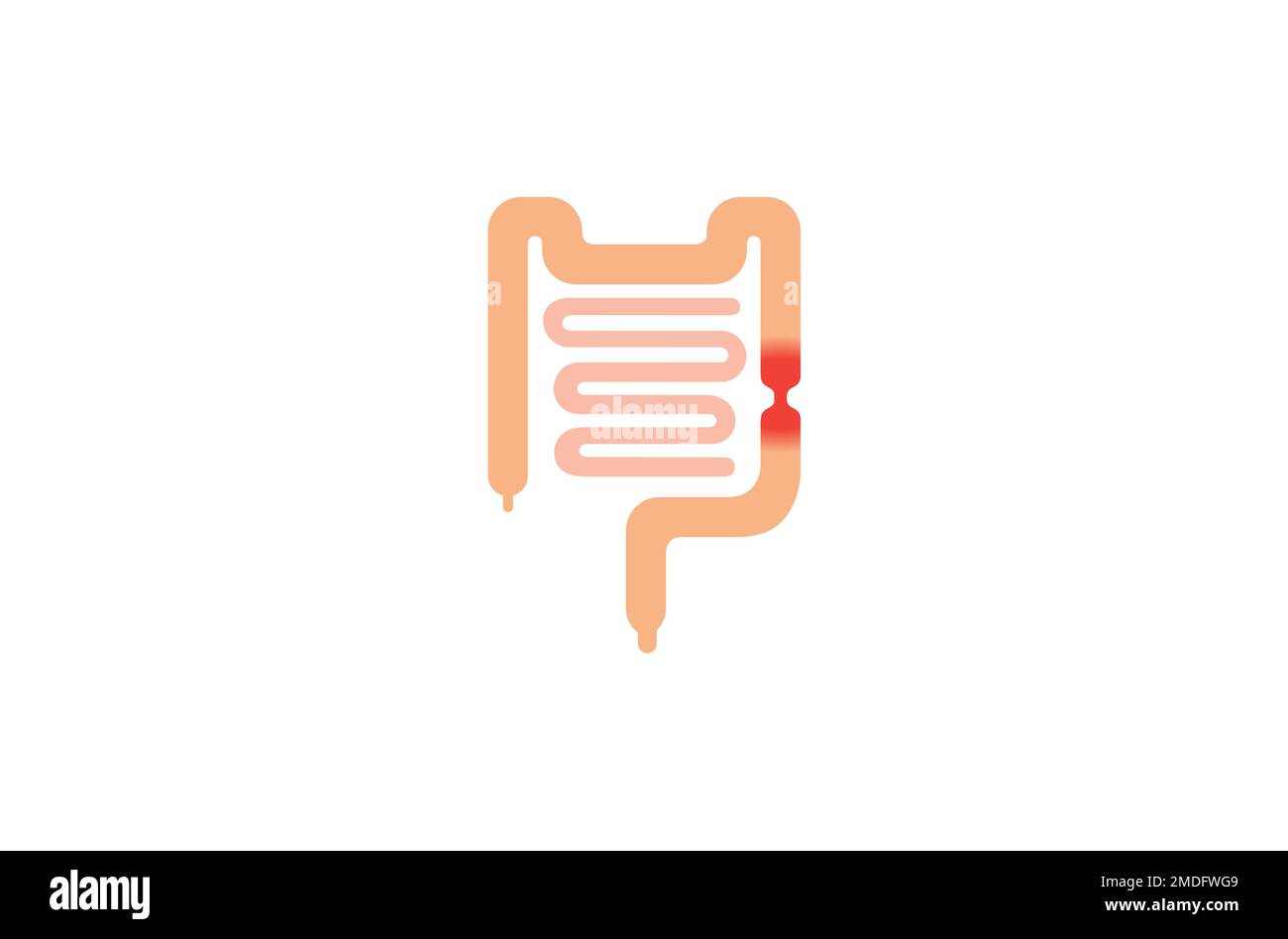 large gut bowel intestines logo vector design icon symbol illustration ...