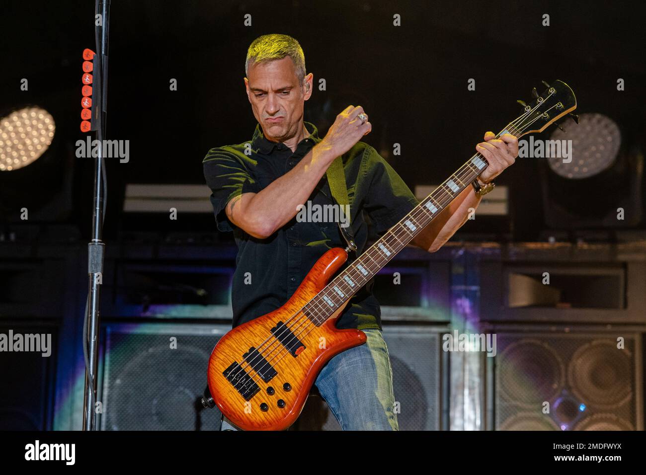 Johnny April of Staind performs at Louder Than Life Festival 2021 at ...