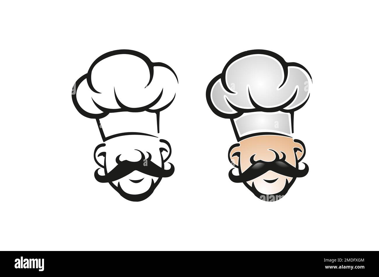 Chef Head Mustache Logo Vector Symbol Stock Vector Image & Art - Alamy